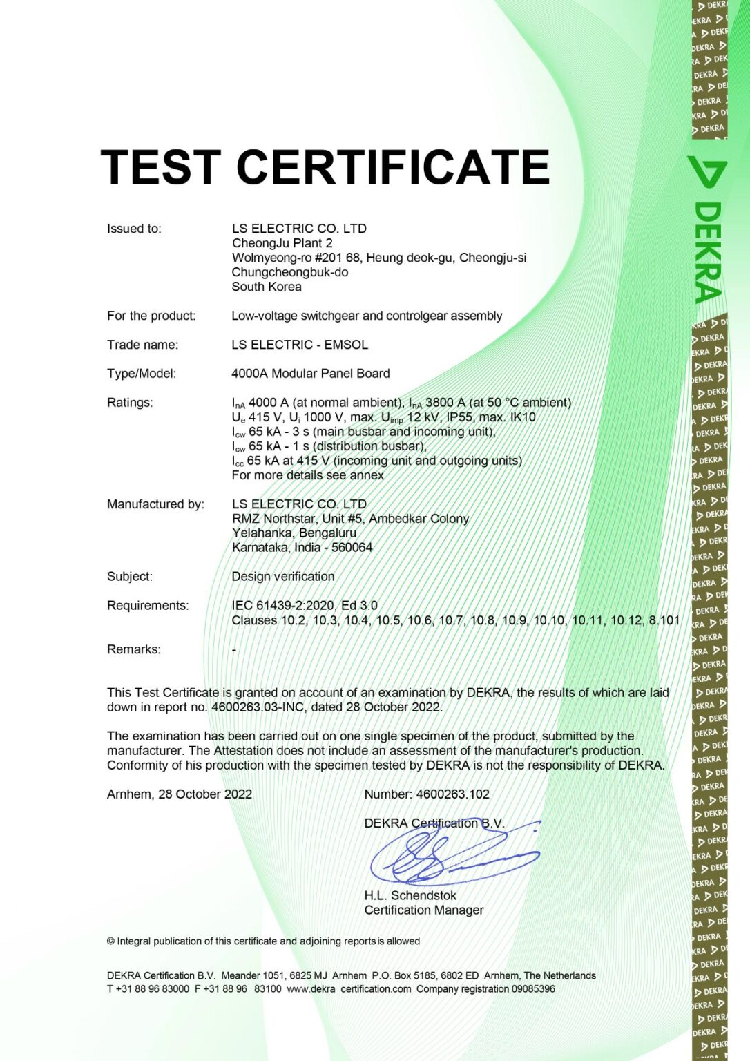 Certifications | Modutec Ready Panels