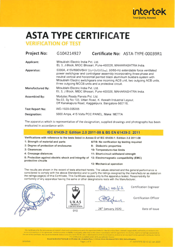 Certifications | Modutec